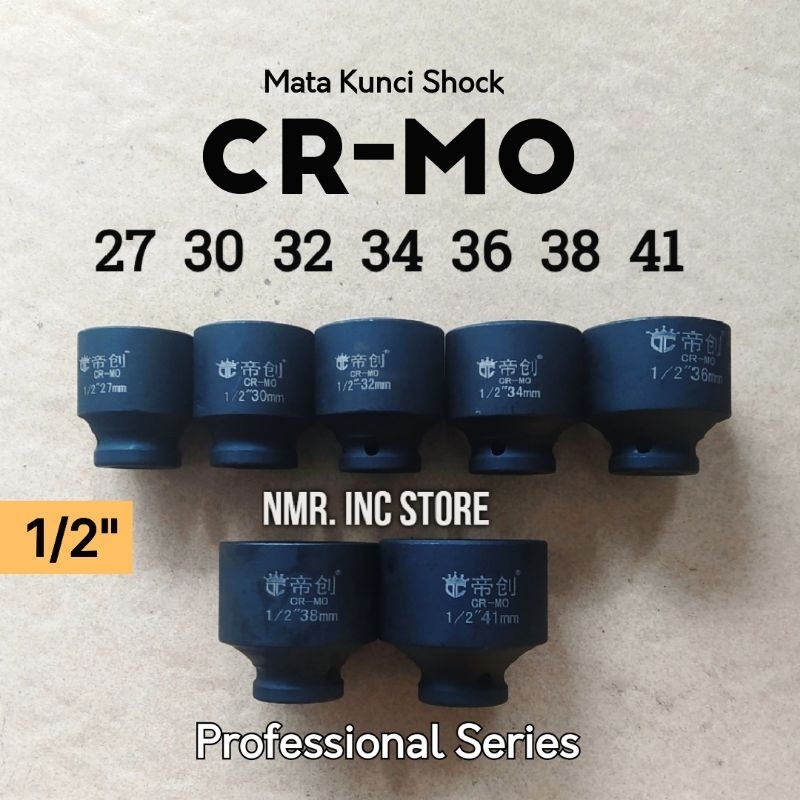 Jual Mata Kunci Shock 1/2 Professional Big Size 27 30 32 34 36 38 41 mm CR-Mo Impact Sok Sock ...