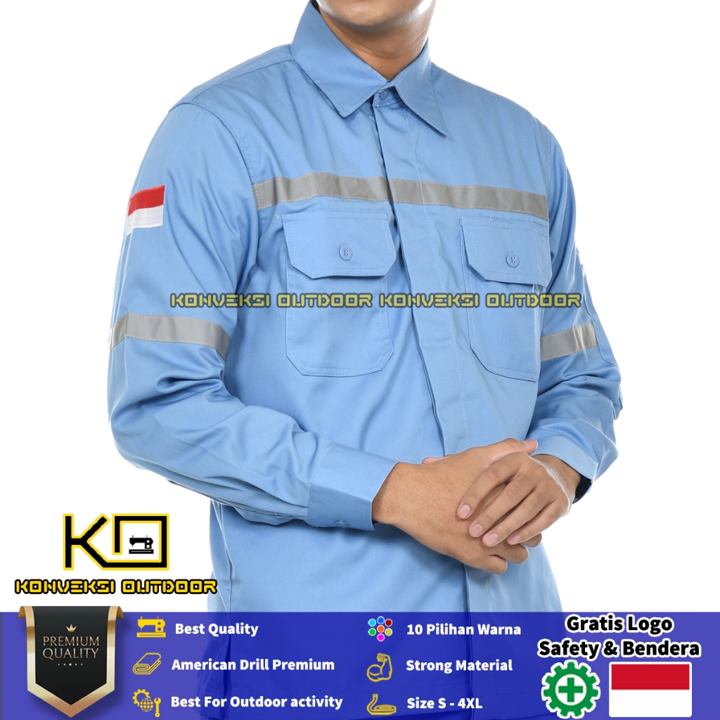 Jual BAJU KEMEJA SAFETY WEARPACK K3 OUTDOOR PREMIUM LENGAN PANJANG ...