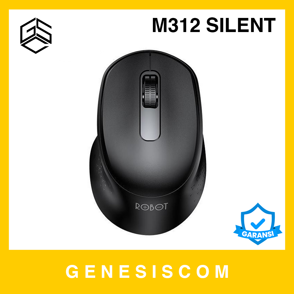 Jual Mouse Wireless ROBOT M312 Silent Click 2.4GHz Nano USB Receiver Dongle Ergonomis Kantor ...