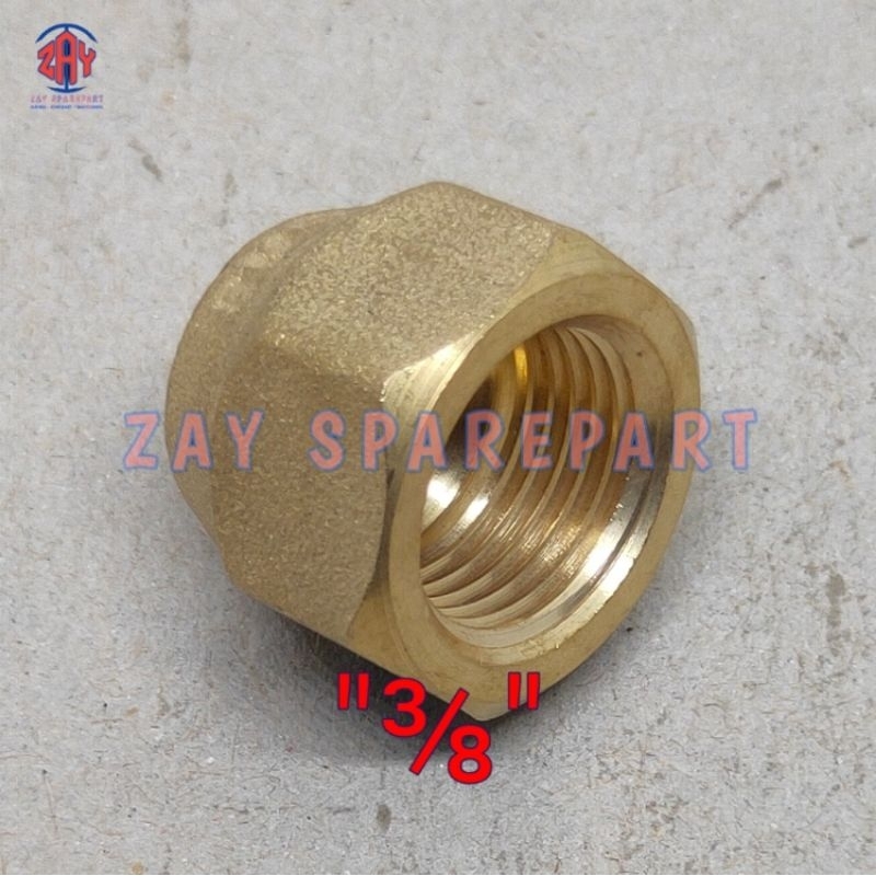 Jual Nut Nepel Pipa AC Ukuran 3/8 / Nut Nepel 3/8 | Shopee Indonesia