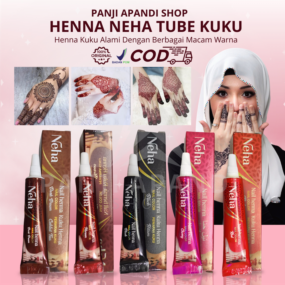 Jual Henna Neha Kuku Halal BPOM | Tahan Lama, Warna Cantik, Bisa Dibawa ...