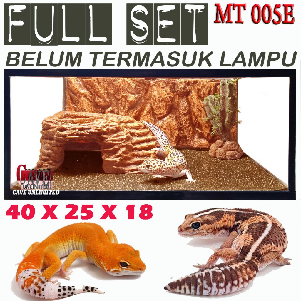 Jual MT005E PAKET KANDANG FULL SET LEOPARD GECKO TOKEK KADAL BEARDED DRAGON BD TERRARIUM GEX L ...