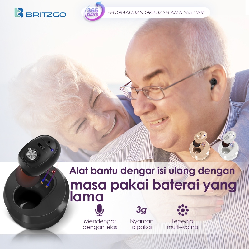 Jual Britzgo Alat Bantu Dengar cas charger pendengaran telinga original hearing aids mini alat ...