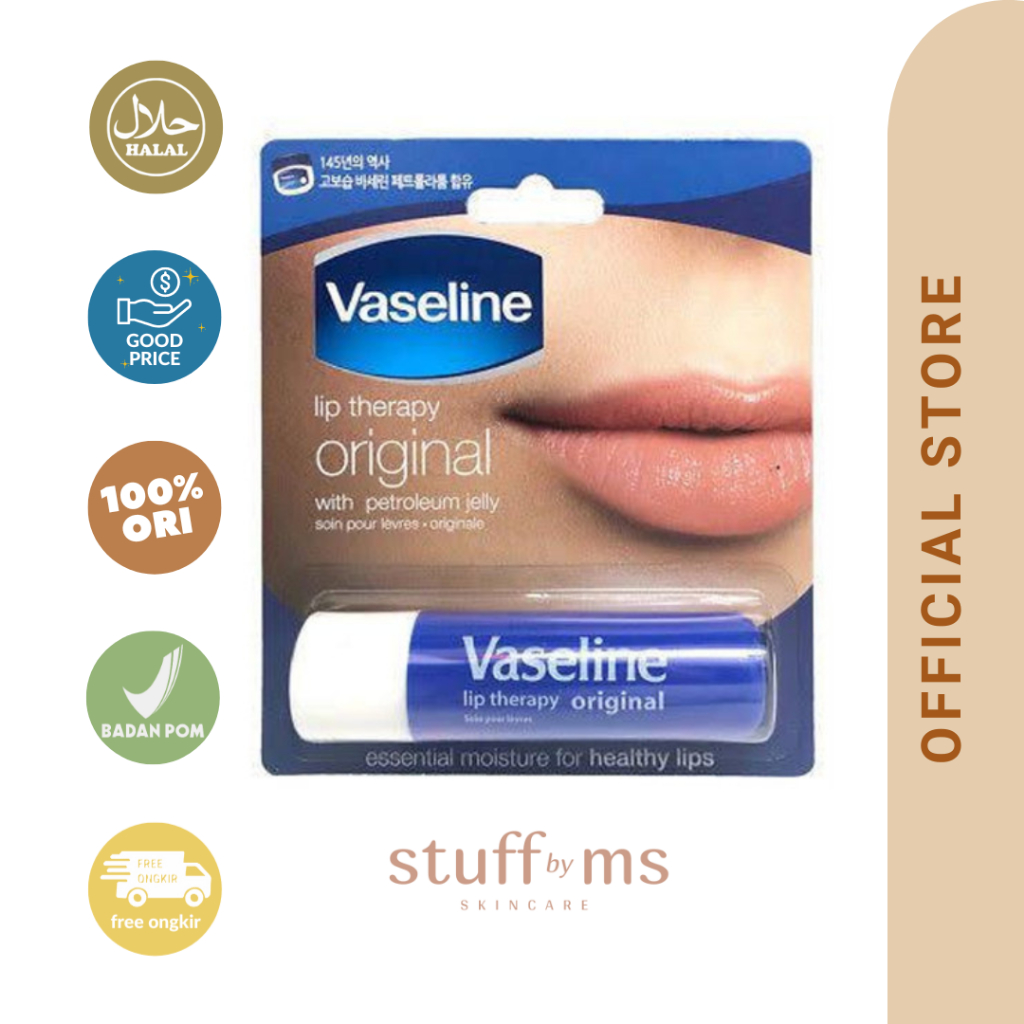 Jual Vaseline Lips Therapy Stick Original With Petroleum Jelly | Shopee ...