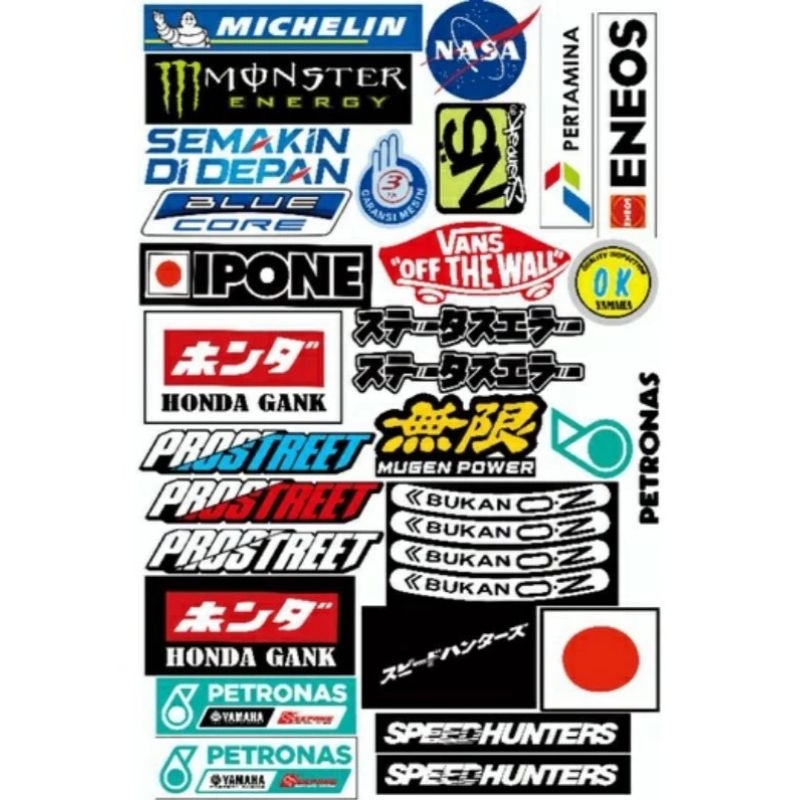 Jual stiker racing helm,motor,full set | Shopee Indonesia