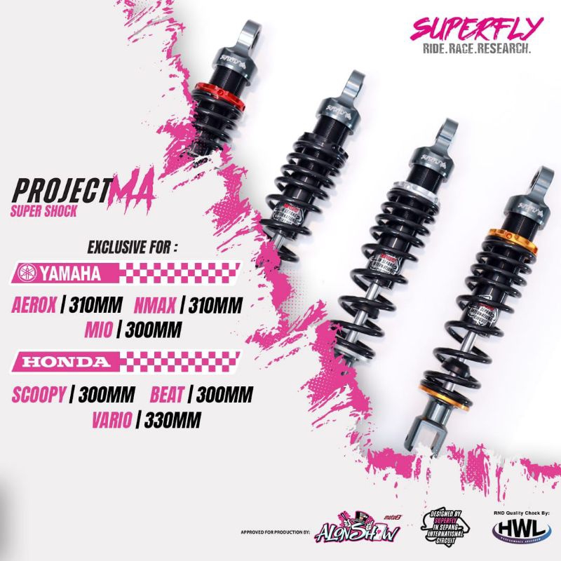 Jual SHOCK SUPERFLY SHOCK BELAKANG TYPE PROJECT MA ,N MAX AEROX VARIO ...