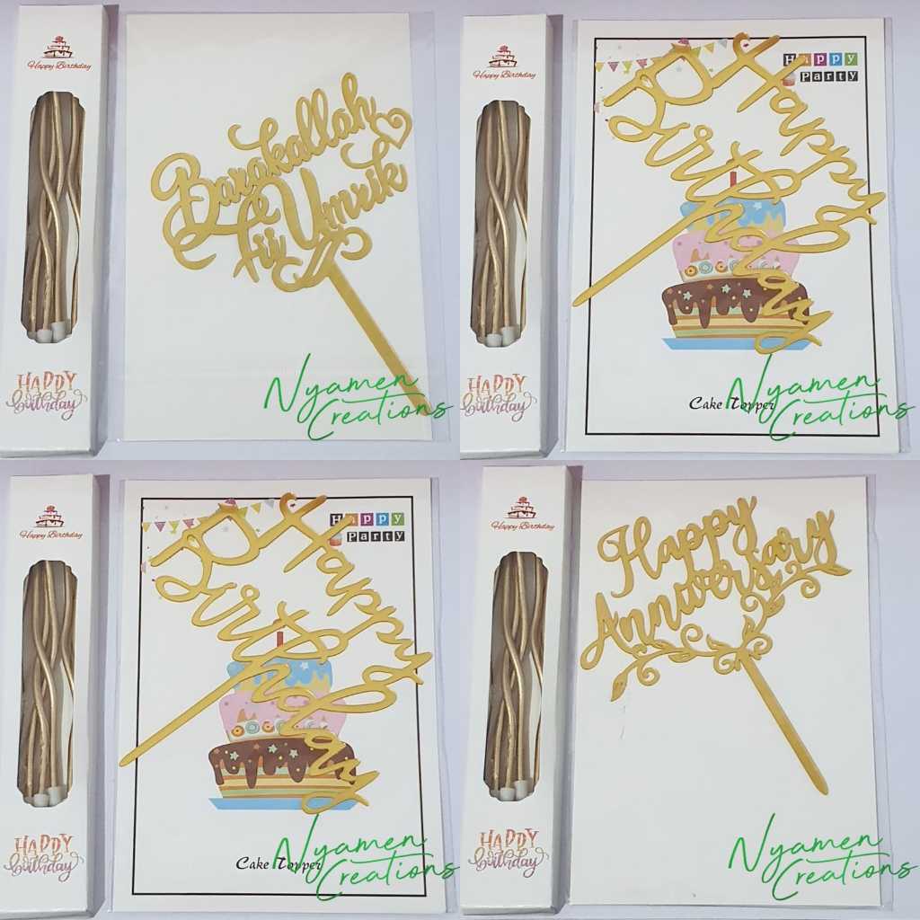 Jual Lilin, Topper Ulang Tahun, Anniversary, Barakallah Fii Umrik ...