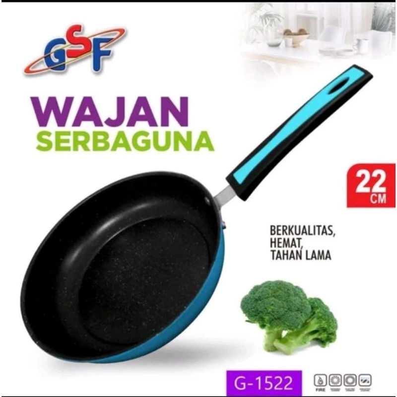 Jual 22cm wajan/teflon/penggorengan/fryfan 22cm gsf | Shopee Indonesia