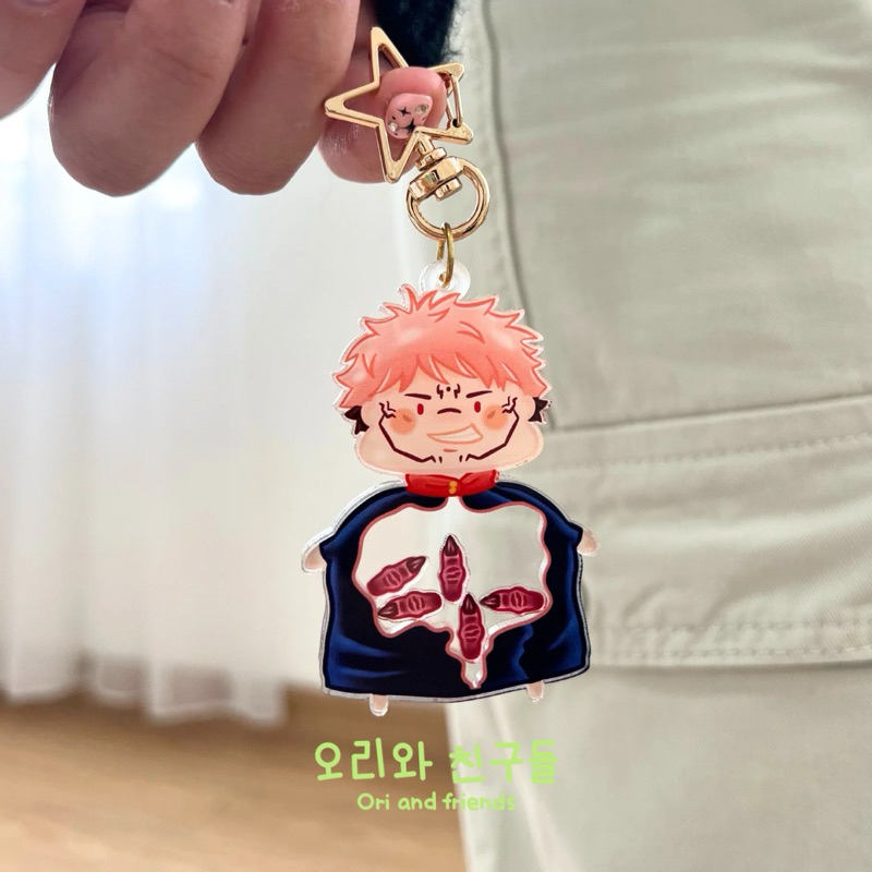 Jual Yuji/Sukuna JJK finger shaker acyrlic keychain | Shopee Indonesia