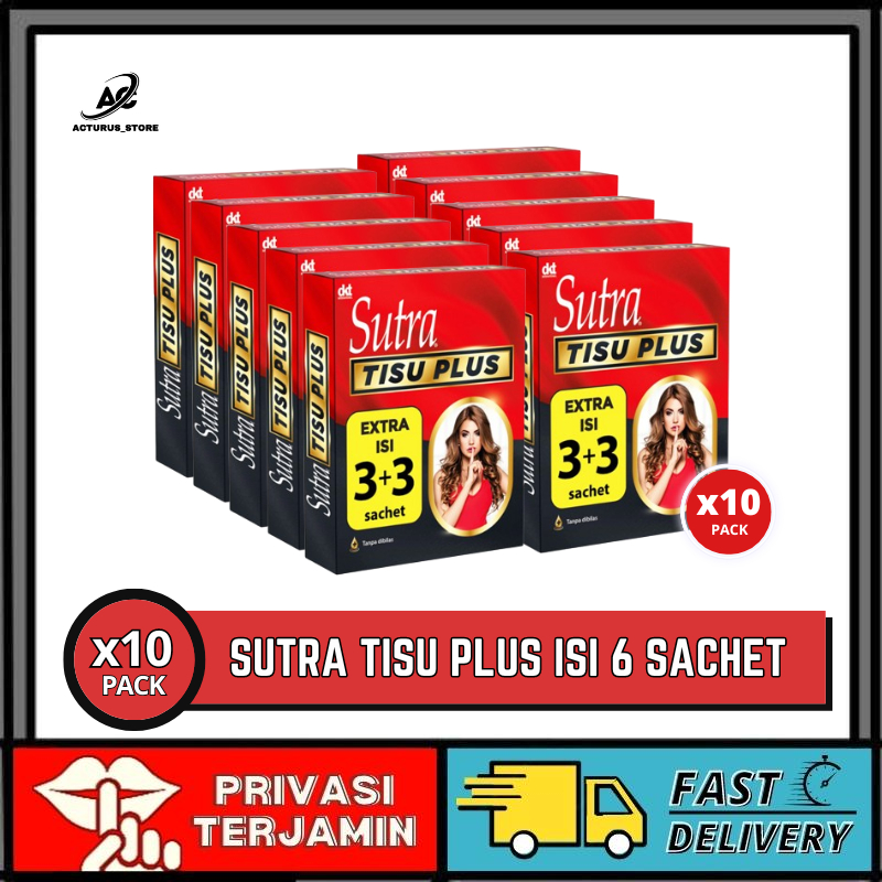 Jual Bundling x10 Pack Sutra Tisu Plus Isi 3 Sachet Tissue Magic Tahan ...