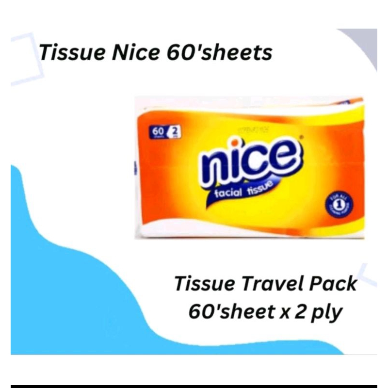 Jual TISSUE NICE facial tissue isi 60 sheet/ 2 ply | Shopee Indonesia