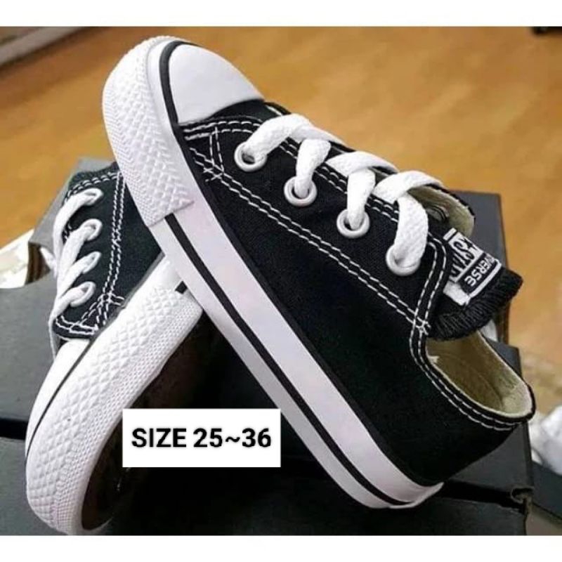 Jual PROMO DISKON 8.8 Sepatu Anak C0nver5e All Star Hitam Sepatu ...