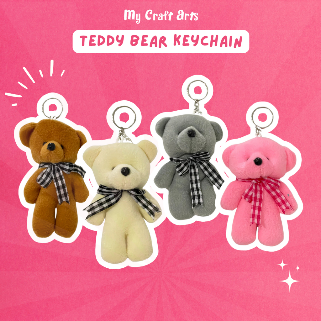 Jual Boneka Gantungan Kunci Beruang Teddy Bear Keychain Ganci Couple My Craft Arts Shopee 