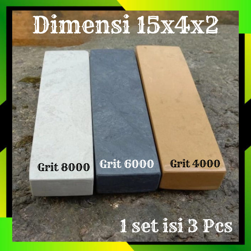 Jual Batu Asah Asahan Alam Asli Dimensi 15x4x2 Pengasah Pisau Gunting ...