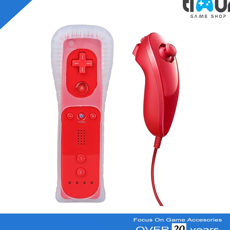 Jual ART V68O Wiimote Nunchuk Controller Motion Plus Nintendo Wii Merah ...