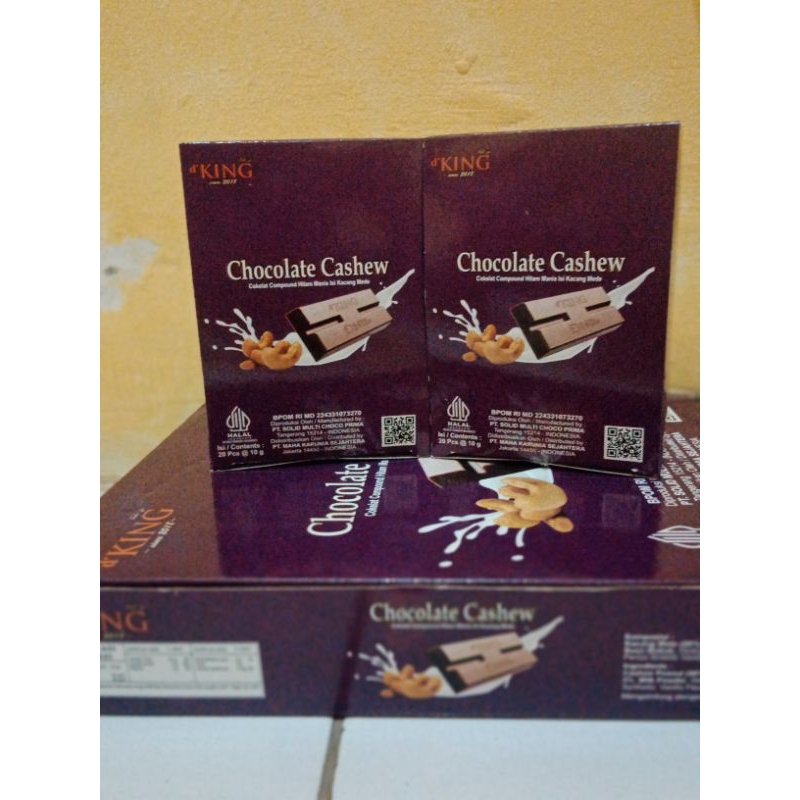 Jual coklat cashew d'king coklat viral 1 box isi 20 pcs | Shopee Indonesia