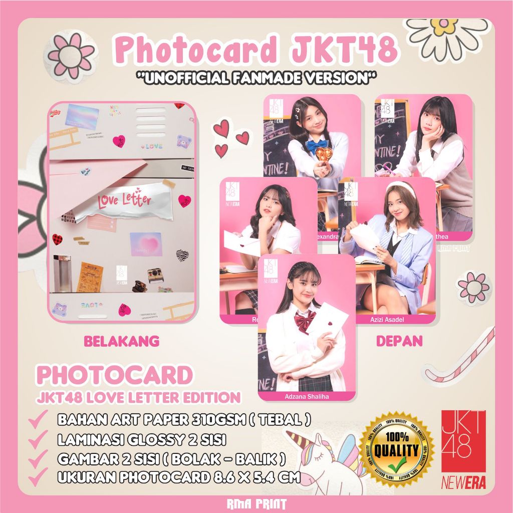 Jual PHOTOCARD JKT48 Unofficial Fanmade Love Letter | Shopee Indonesia