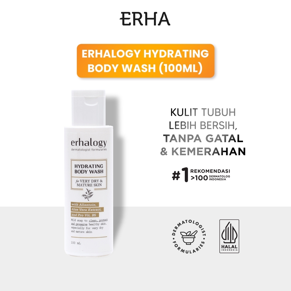 Jual ERHA Hydrating Body Wash 100 ml - Sabun Mandi Kulit Tubuh Kering ...