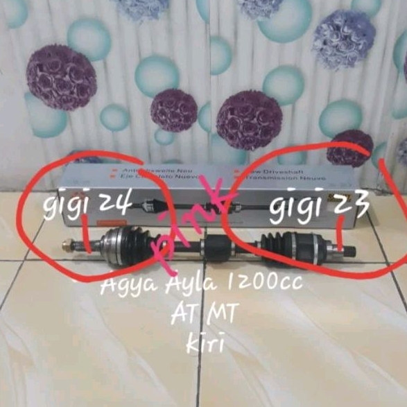 Jual Drive Shaft Cv Joint Assy As Tarik As Roda Komplit Kiri Agya 1200cc 2017 Sampai 2022 ...