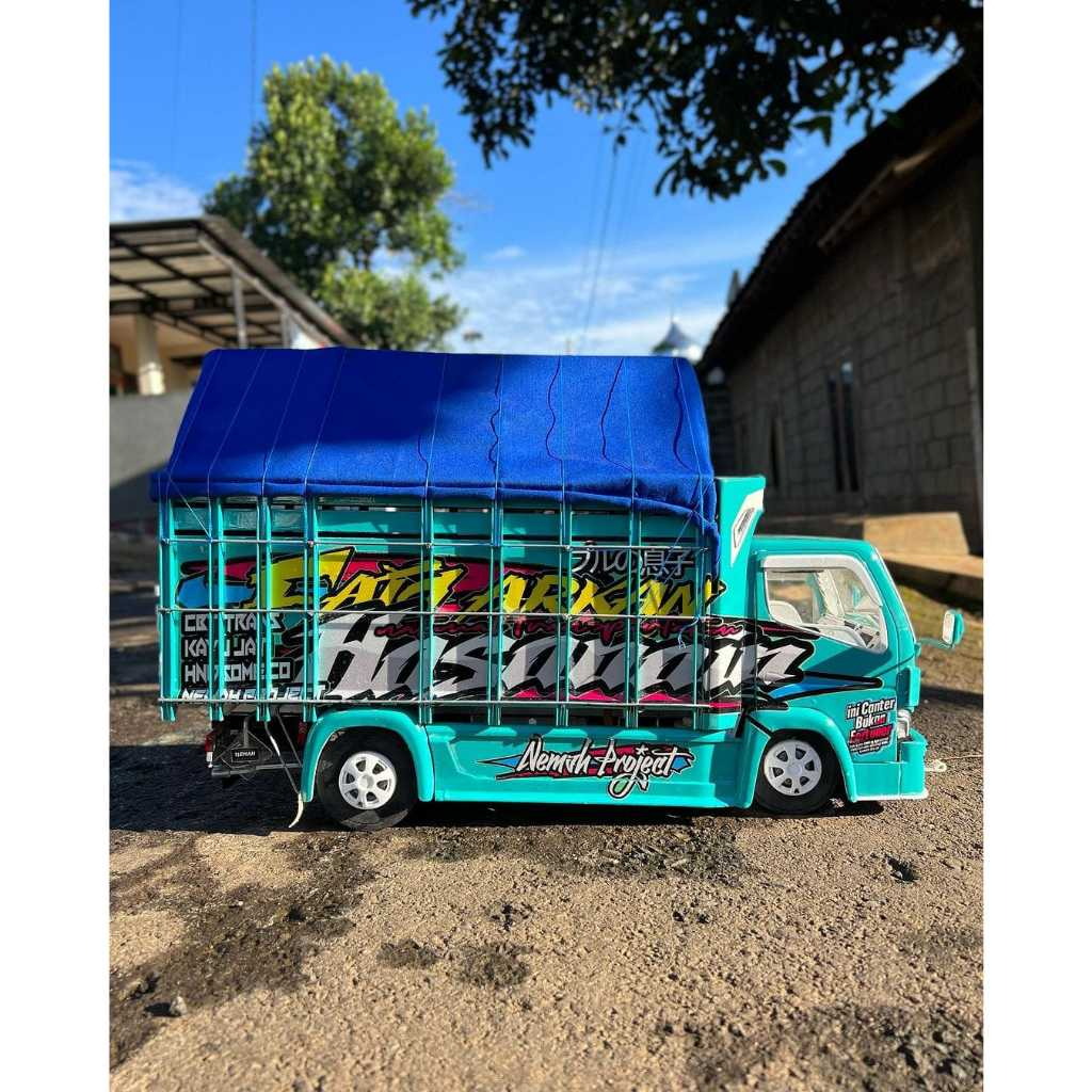 Jual TERLARIS PROMO MINIATUR TRUK OLENG KAYU ASLI JUMBO FULL VARIASI ...