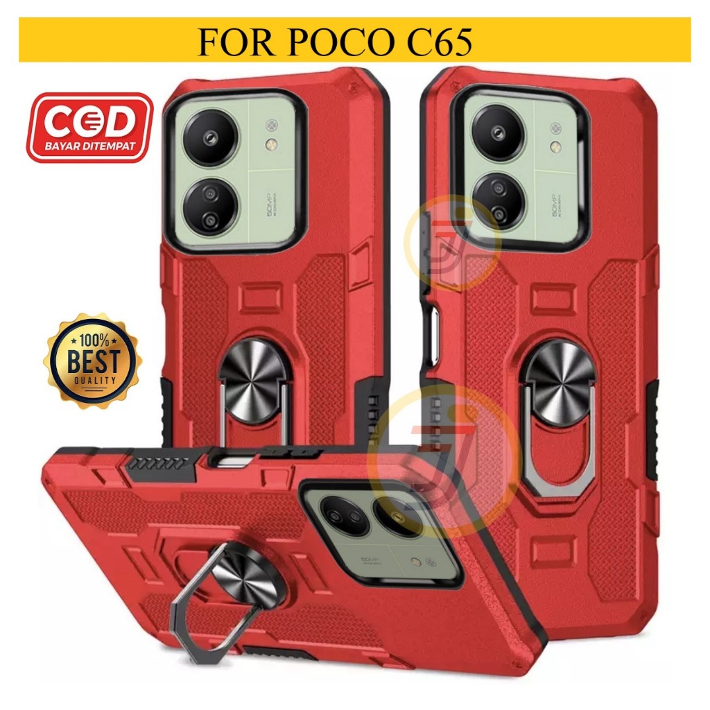 Jual Casing Hard Case Untuk Xiaomi Poco C65 Premium Armor Ring Robot ...