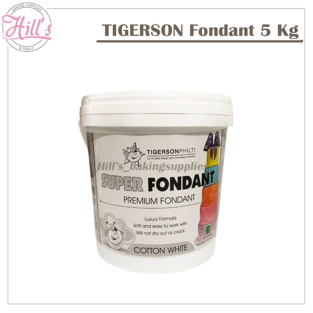 Jual (EMBER) TIGERSON FONDANT SUPER FONDANT 5 KG SUPER WHITE KEMASAN ...