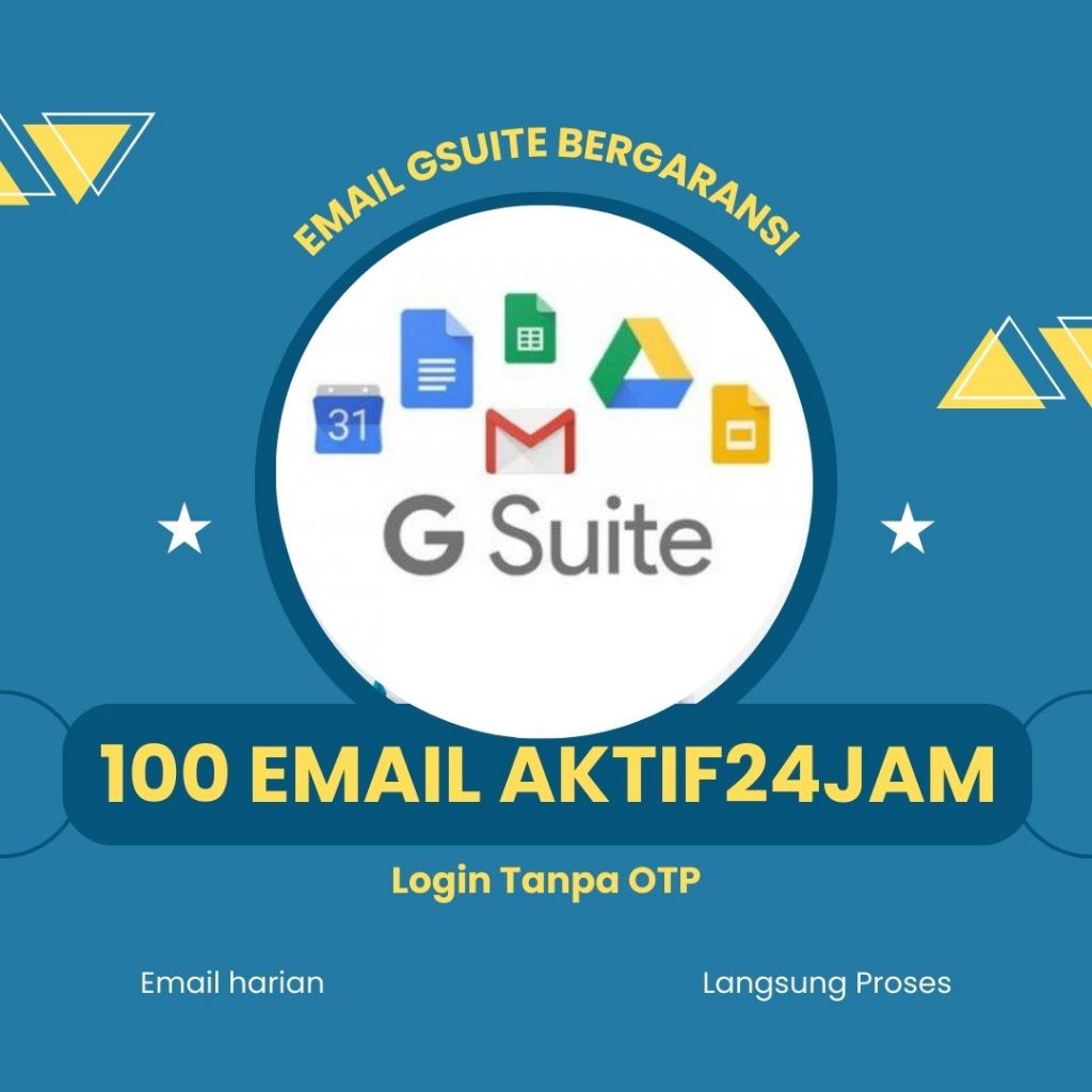 Jual EMAIL Harian Gsuite 1 Hari Berkualitas Dapat 100 Email | Shopee Indonesia