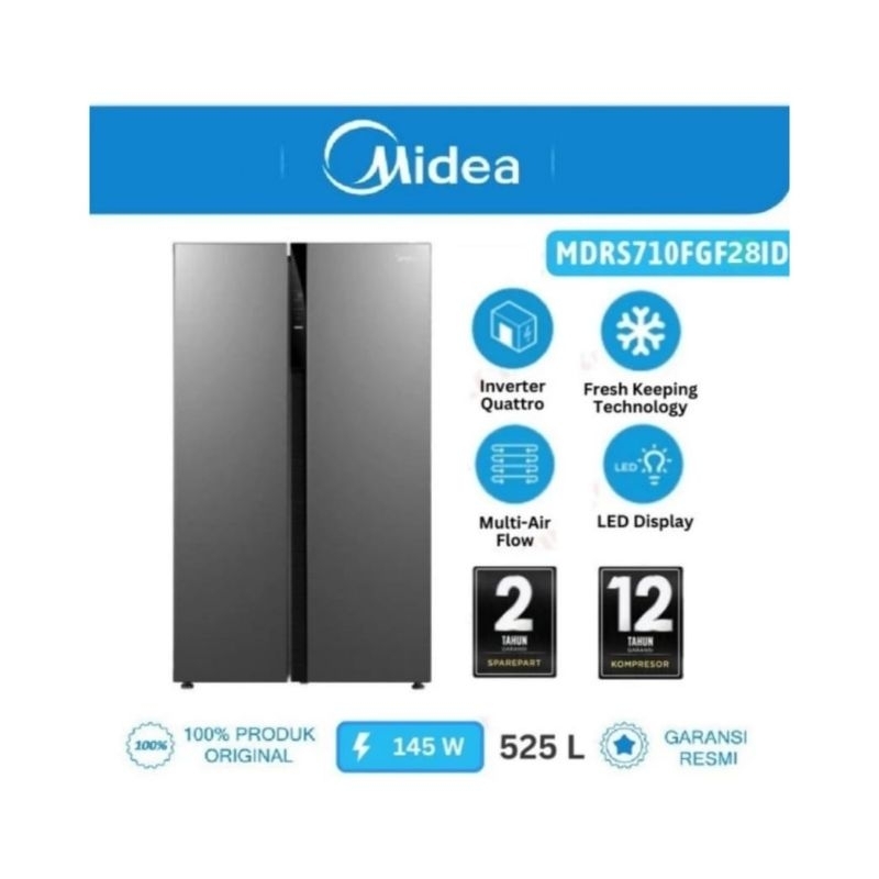 Jual Kulkas Side By Side MIDEA MDRS710FGF28ID 532L | Shopee Indonesia