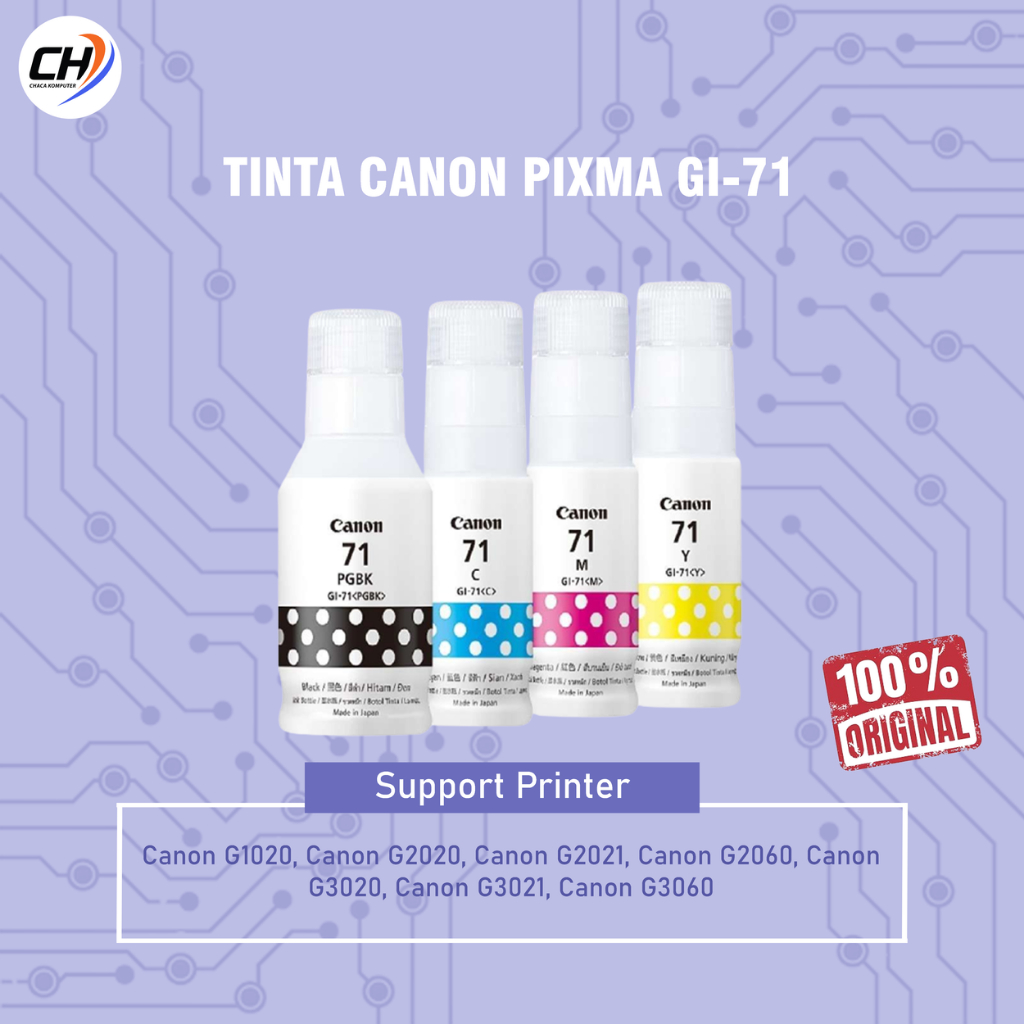 Jual Tinta Canon Pixma GI-71 | Shopee Indonesia