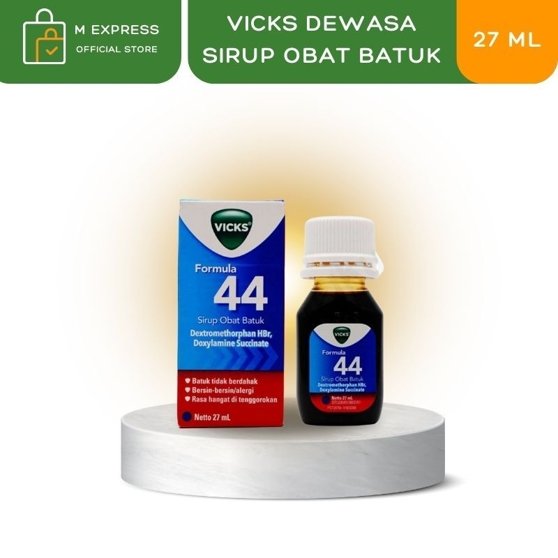 Jual VICKS FORMULA 44 - Sirup Obat Batuk Kering Berdahak Flu 27 ml ...