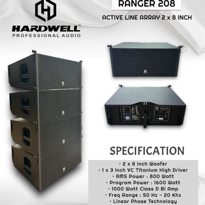 Jual SPEAKER LINE ARRAY AKTIF HARDWELL RANGER 208 / RANGER208 ORIGINAL ...