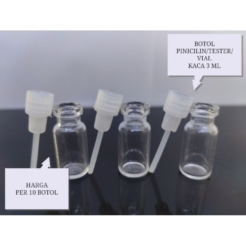 Jual BOTOL - PINICILIN ( TESTER ) 3 ML | Botol parfum kosong Stick Oles ...