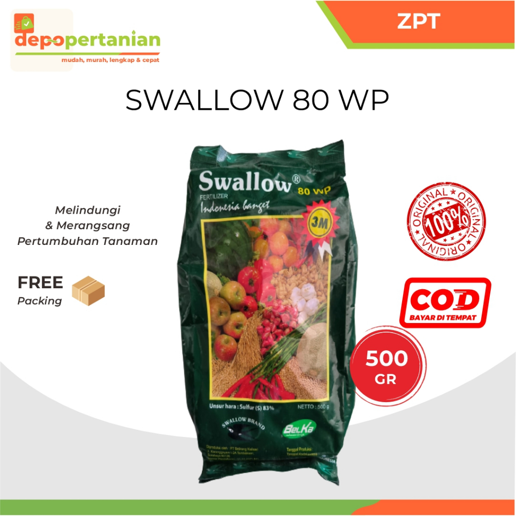 Jual Depo Pertanian - Swallow 80 WP 500 gram Pupuk Fungisida Bahan ...