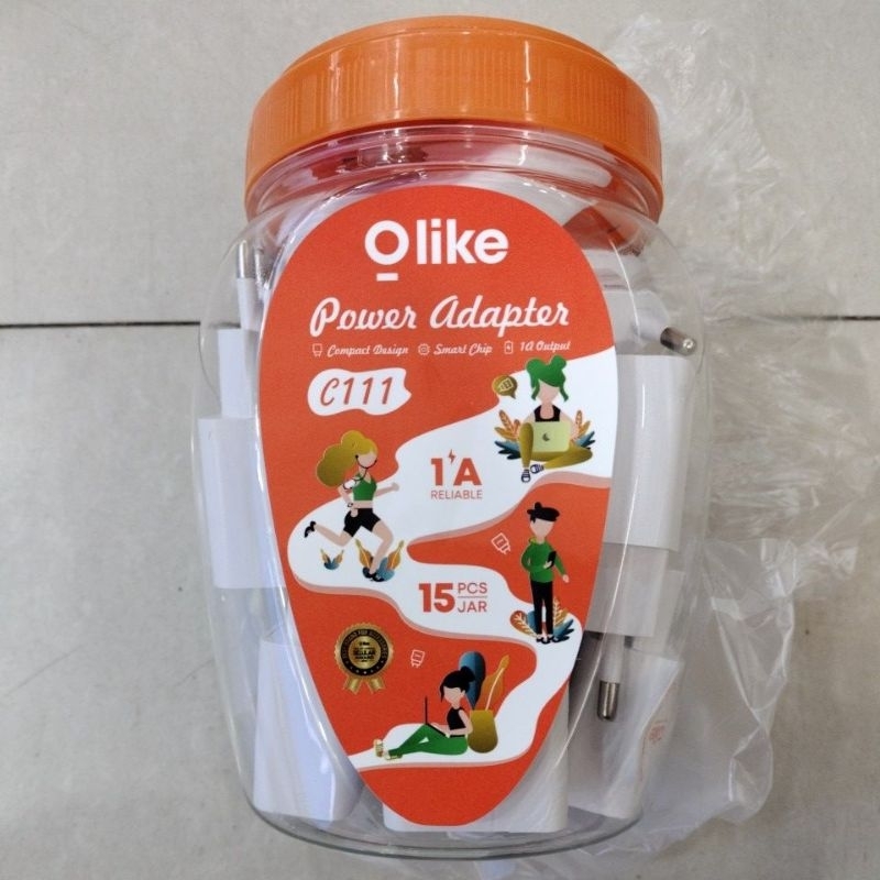 Jual Olike ( 1 Toples Isi 15 PCS ) C111 Power Adaptor Kepala Casan ...