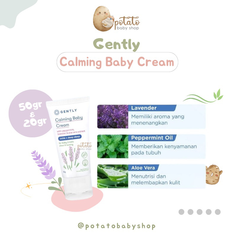 Jual Gently Calming Baby Cream 50gr - Calming rub Krim Penghangat dan ...