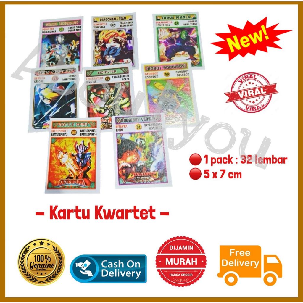Jual Kartu Kuartet Besar Kartu Kwartet Jadul Karton Jumbo Mainan Anak Murah | Shopee Indonesia