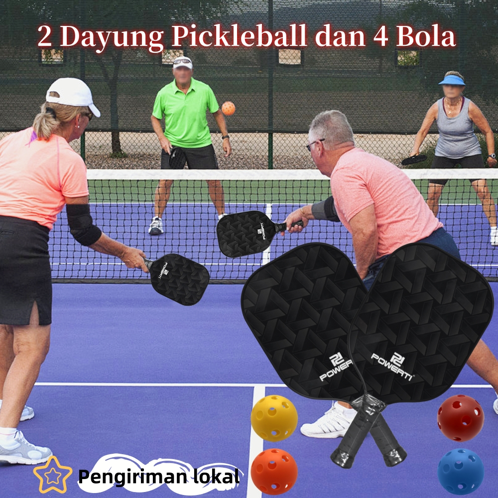 Jual [Pengiriman lokal] Pickleball Paddle dan Ball Set Raket Bola ...