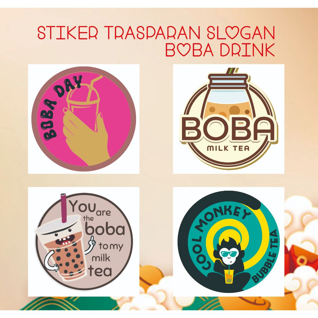Jual Stiker Tempel Cup Segala Jenis Minuman BOBA 100pcs | Shopee Indonesia
