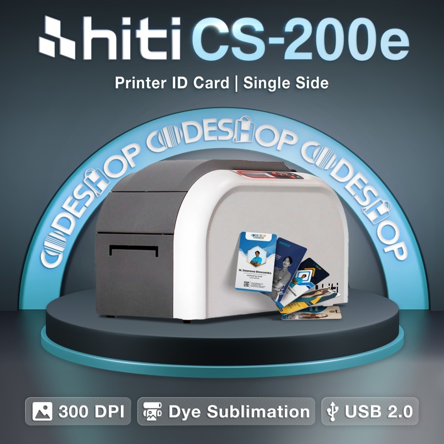 Jual Printer Kartu PVC ID Card HiTi CS 200e Single Side 300DPI Full ...