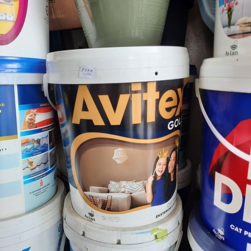 Jual (KHUSUS INSTANT) Cat Tembok Avitex Gold Putih Bersih 25kg / Cat ...