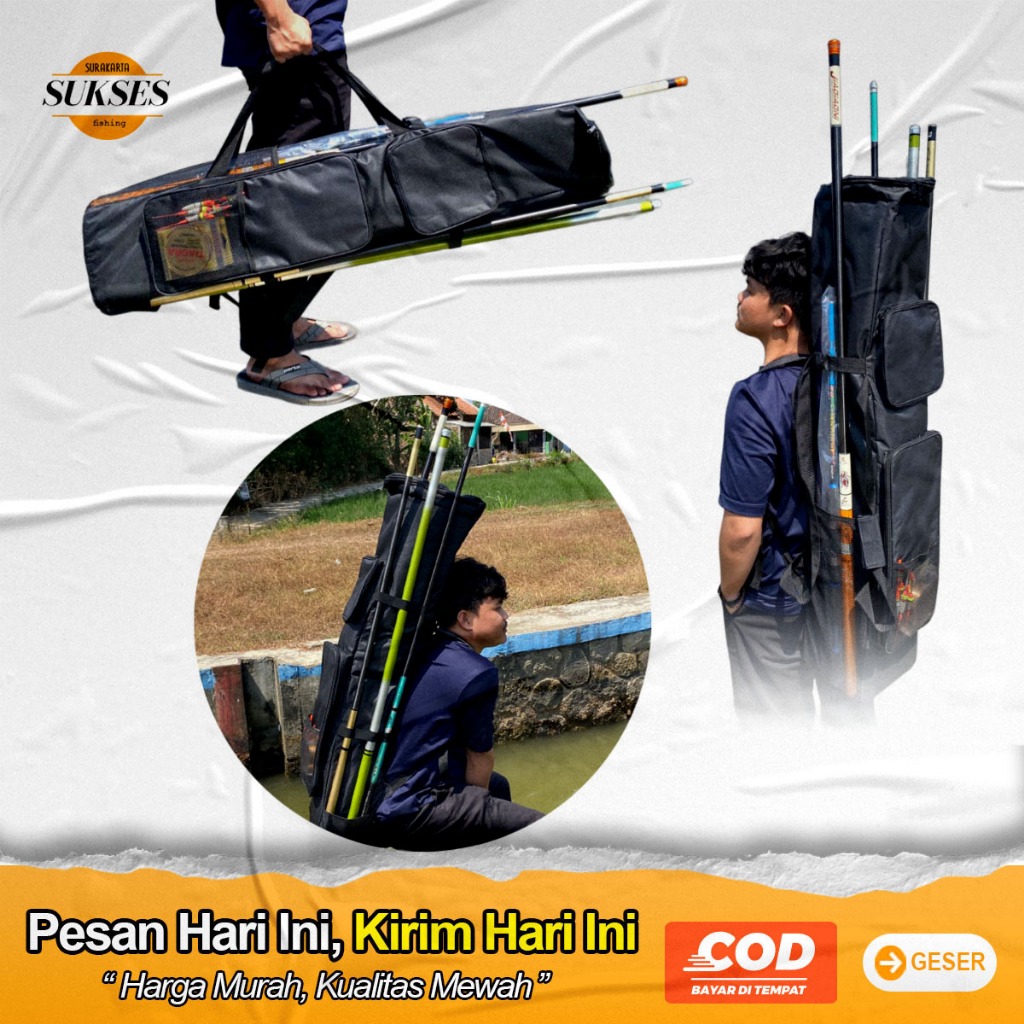 Jual Tas Pancing Ransel Kotak Multiguna 1 Meter Muat Hingga 8 Joran ...
