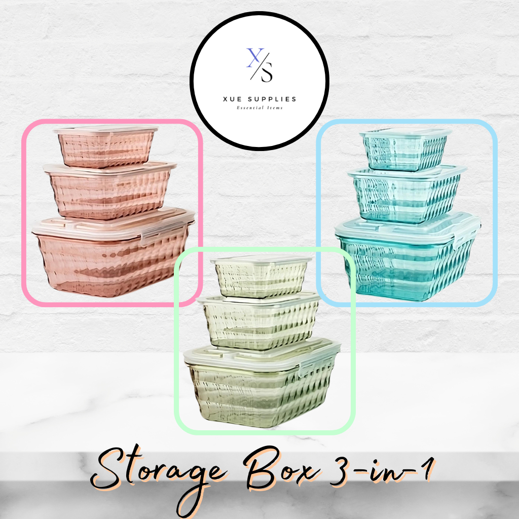 Jual Storage Box Organizer Kotak Penyimpanan 3-in-1 Tempat Makan ...