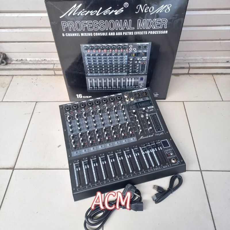Jual MIXER 8 CHANNEL MICROVERB NEO M8 USB INTERFACE BLUETOOTH RECORDING ...