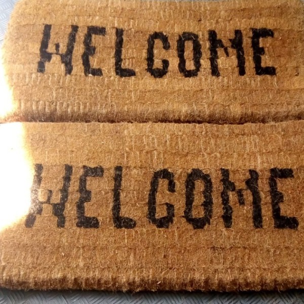 Jual CUSTOM KESET TEBAL WELCOME TULISAN IJUK | Shopee Indonesia