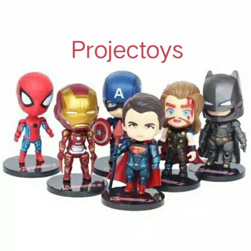 Jual DC Marvel Superhero mini Figure set 6 pieces | Shopee Indonesia
