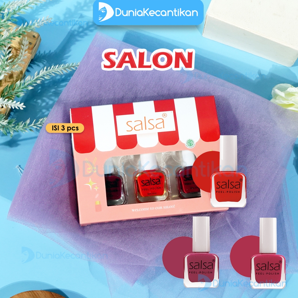 Jual SALSA Kutek Peel Off isi 3 Nail Polish Cat Kuku Halal | Shopee ...