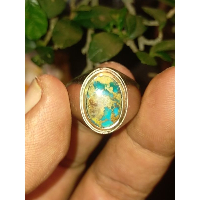 Jual cincin batu akik dan permata natural pirus persia | Shopee Indonesia