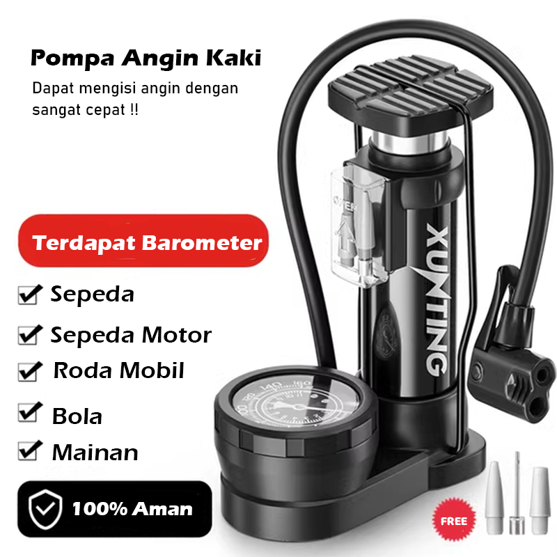 Jual Pompa Angin Kaki/Pompa Kaki/Pompa Ban Mini Foot Pump Portable High Pressure Pompa Angin ...
