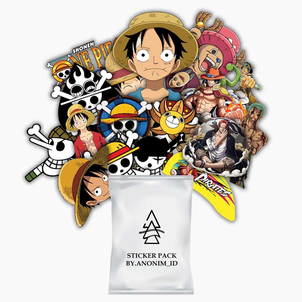 Jual Sticker Pack Aesthetic Stiker Anime One Piece Monkey D Luffy ...