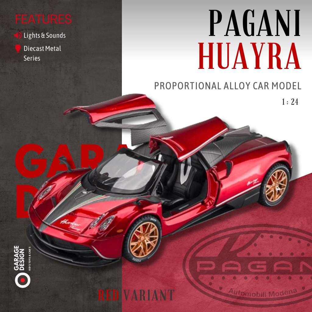 Jual Miniatur Diecast Mobil Pagani Huayra 1:22 - Alloy Model Miniatur ...